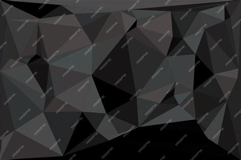 Dark Abstract Geometric Polygonal Background Featuring A Variety Of Sharp Triangular Shapes In
