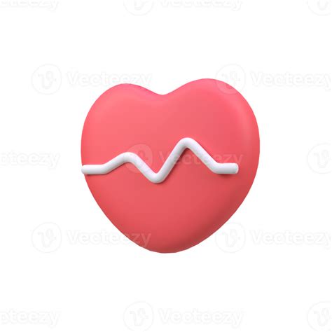 Heart Rate Isolated 3d Render Icon Illustration 54566657 Png