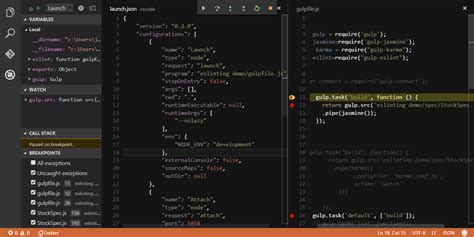 Debugging Jasmine Test Cases Run By Gulp In Visual Studio Code Stack