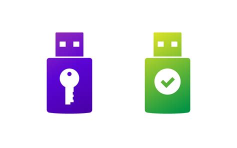 Usb Stick Security Key Vector Icons Vector Art At Vecteezy