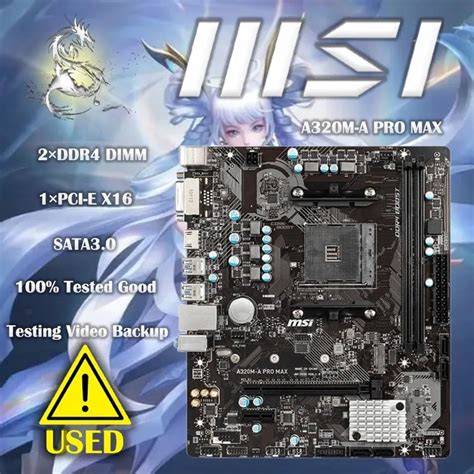 Msi A320m A Pro Max Socket Am4 With Core Boost Ddr4 Boost Supports Ddr4 Memory Up To 3200 Oc