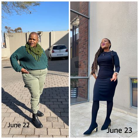 south african lady dikeledi mokone shows off her amazing weight loss