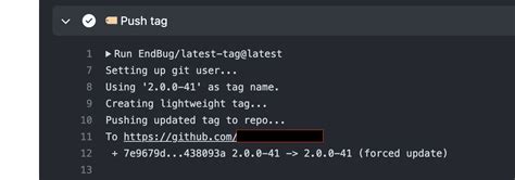 github actions create or update a git tag stack overflow