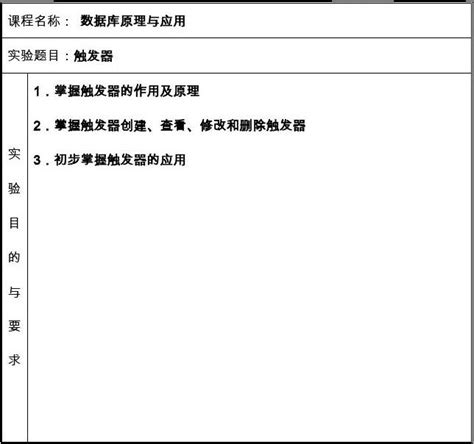 实验07 触发器 word文档在线阅读与下载 无忧文档