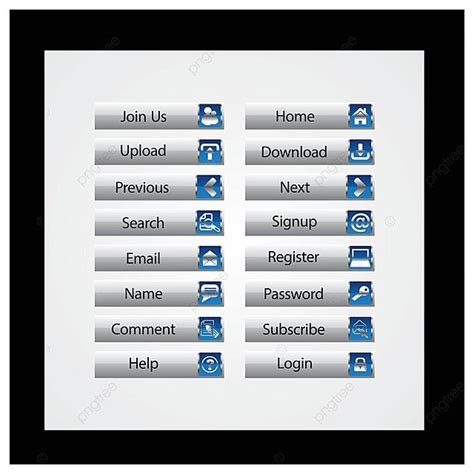 Web Design Buttons Theme Navigation Menu Icon Vector Navigation Menu