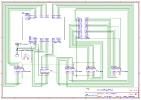 Arduino Mega Shield OSHWLab