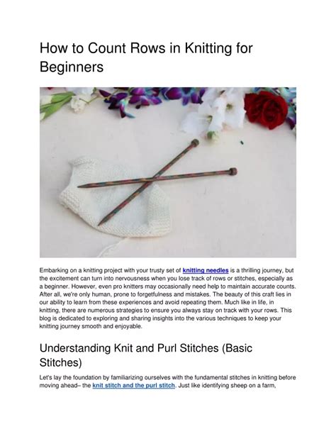 ppt how to count rows in knitting for beginners powerpoint