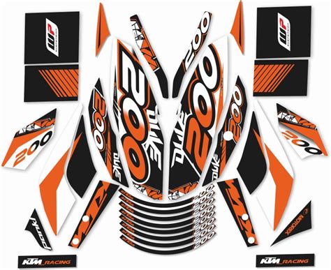 Buy Cr Decals Designs Ktm Duke 200 Motorcycle Design Stickerpack Of 30
