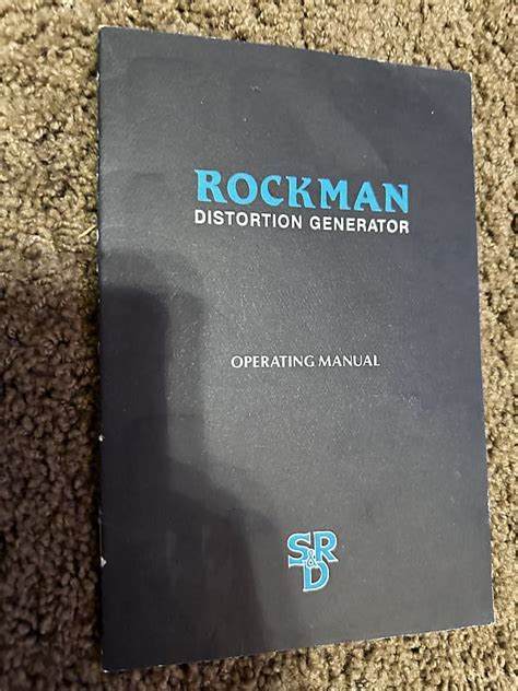 Original SR D Rockman Distortion Generator Manual Reverb