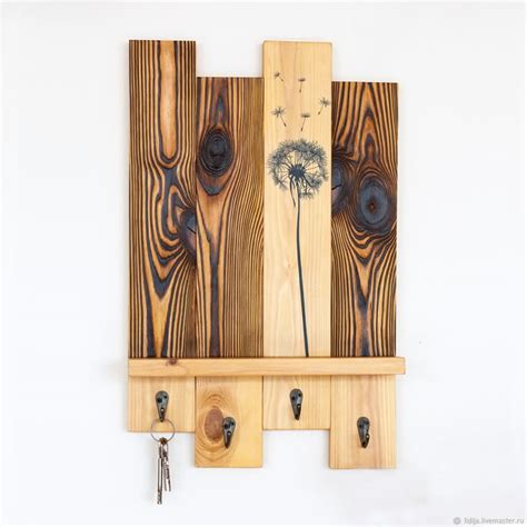 Ключница настенная деревянная «Одуванчик купить в интернет магазине Ярмарка Мастеров по цене