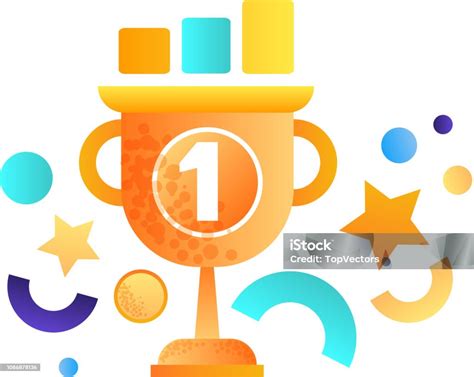 비즈니스 성공 상징 백색 배경에 우승자 컵 벡터 일러스트 레이 션 0명에 대한 스톡 벡터 아트 및 기타 이미지 0명 개념 금융 Istock