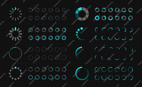 Premium Vector Loading Icon Set Buffer Loader Or Preloader Download Or Upload Collection Of