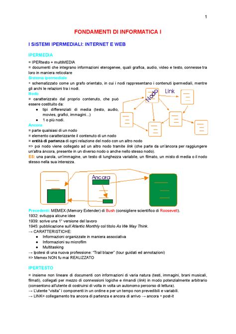 Appunti Completi Del Corso Di Fondamenti Di Informatica I Dattolo Uniud Appunti Di