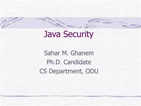 Ppt Java Security Powerpoint Presentation Free Download Id5690909