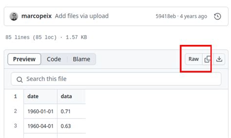 Python Parsererror When Reading Csv File From Github Stack Overflow