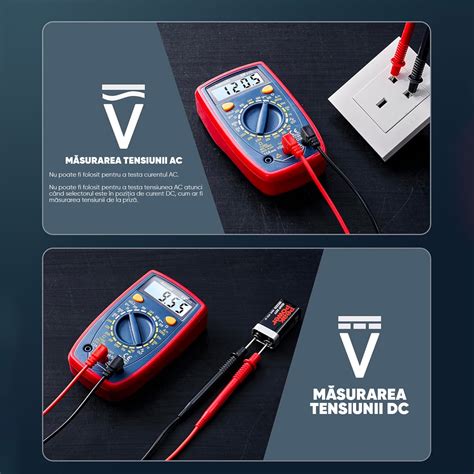 Цифров мултицет за измерване на постоянно и променливо напрежение волтметър и омметър измерва