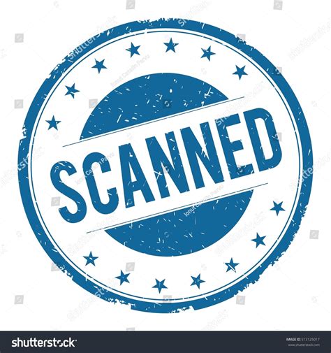 Scanned Stamp Sign Text Word Logo Blue Stock Photo Shutterstock