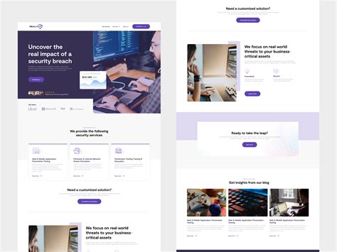 Ethical Hacking Services Landing Page By Mina On Dribbble