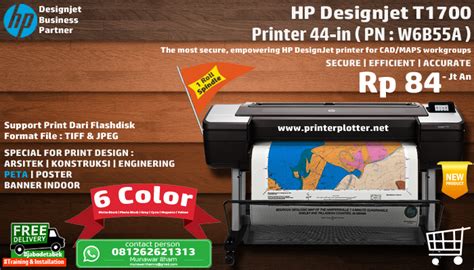 Jual Hp Designjet T1700 Printer 44 In W6b55a Jual Plotter Hp