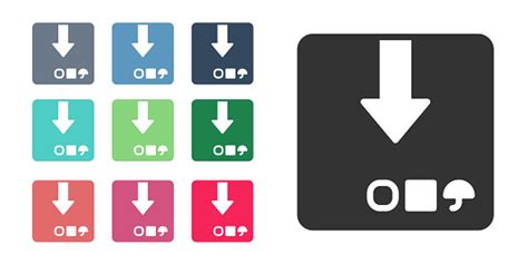 흰색 배경에 격리 된 검은 판지 상자 아이콘 상자 포장 소포 표지판 배송 및 포장 다채로운 아이콘을 설정합니다 벡터 0명에 대한 스톡 벡터 아트 및 기타 이미지 Istock