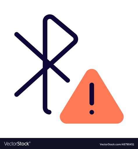 Error Identified In Bluetooth Feature Royalty Free Vector