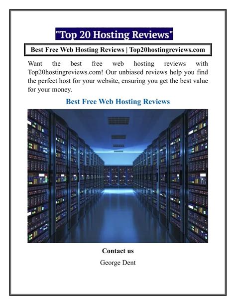 Ppt Best Free Web Hosting Reviews Powerpoint