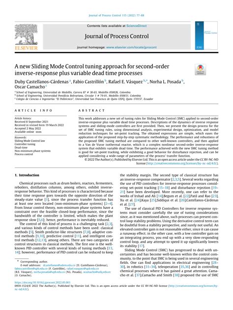 pdf a new sliding mode control tuning approach for second order