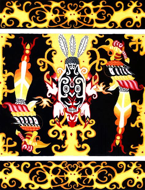 Info Baru 19 Bingkai Motif Dayak