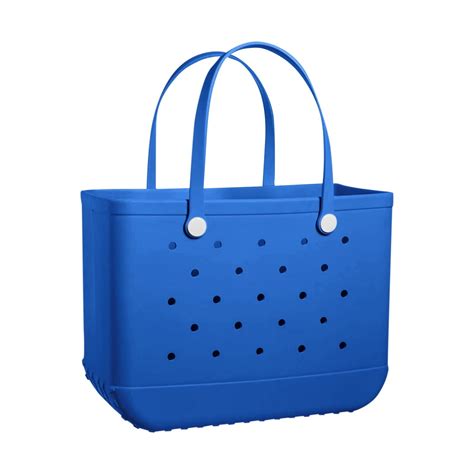 Yzwei Large Rubber Tote Tote Bag Rubber Plastic Beach Tote Royal