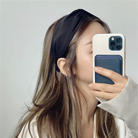 모노플로르 당일발송핸드메이드 편안한 블랙 실크 벨벳 매듭 반다나 헤어밴드 새틴 사틴 공단 심플 고급 머리띠