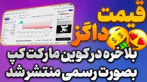فوری قیمت داگز در کوین مارکت کپ مشخص شد Youtube