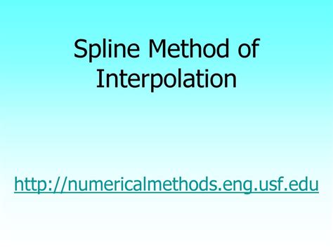 spline interpolation method ppt download