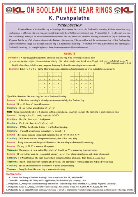 Pdf On Boolean Like Rings