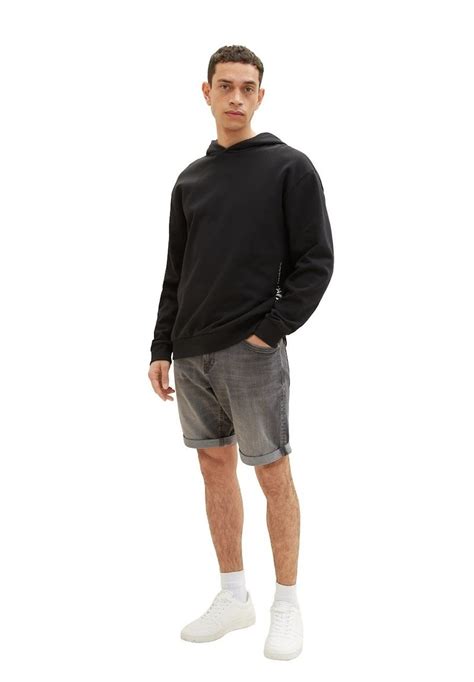 Tom Tailor Josh Jeans Shorts Used Mid Stone Grey Denimgrey Denim Zalandode