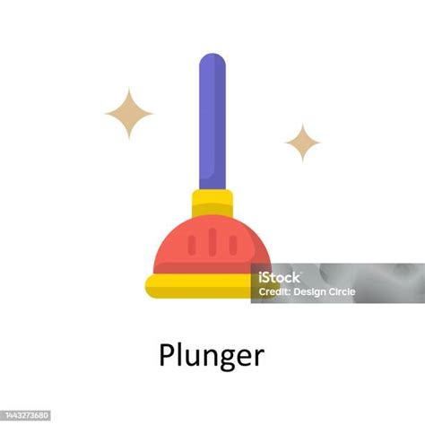 플런저 벡터 플랫 아이콘 디자인 그림입니다 흰색 배경에 하우스키핑 기호 Eps 10 파일 가사 집안일에 대한 스톡 벡터 아트 및 기타 이미지 가사 집안일 가정 생활