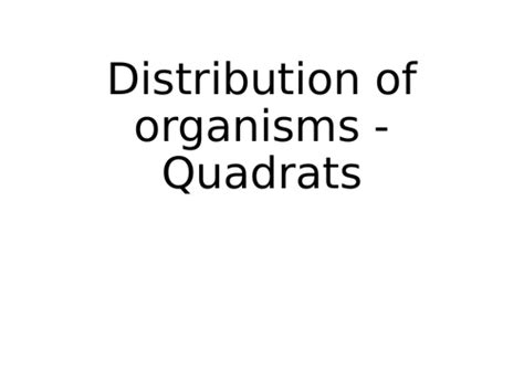 Aqa Sampling Using Quadrats Teaching Resources