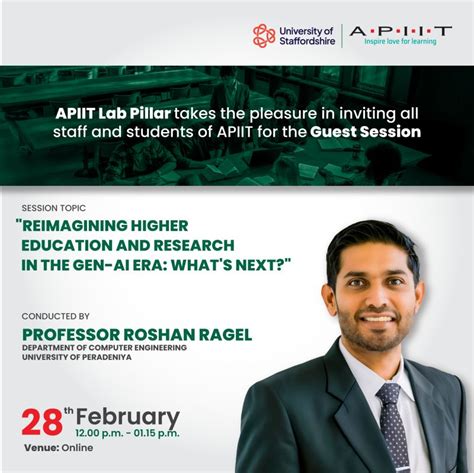 Join Us For An Exclusive Online Talk With Professor Roshan Ragel