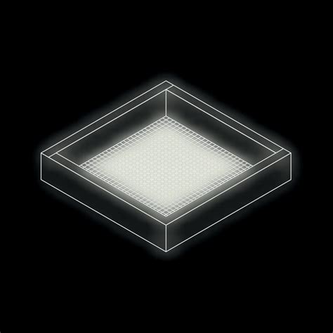Glowing Rectangular Wireframe Box Containing Grid On Black Background 52636653 Vector Art At