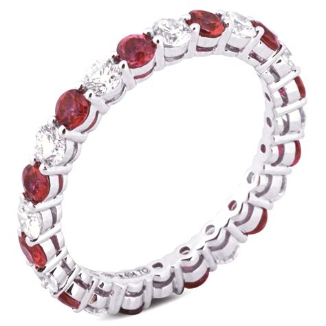 Alex Jona Ruby 18 Karat Yellow Gold Eternity Band Ring For Sale At