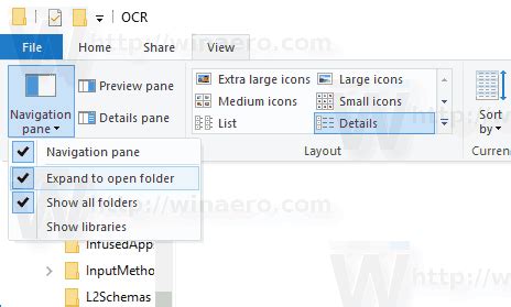 Make Navigation Pane Expand To Open Folder In Windows