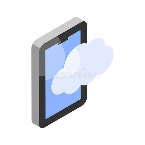 Cloud Computing Mobile With Cloud Isometric Icon Of Mobile Cloud Stock Vector Illustration Cloud Computing Mobile With Cloud Isometric Icon Of Mobile Cloud Stock Vector Illustration