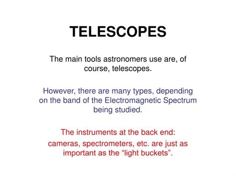 Ppt Telescopes Powerpoint Presentation Free Download Id1364502