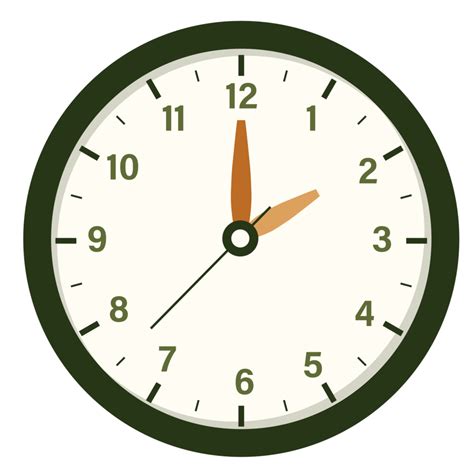 Wall Analog Clock Design Show At 2 Oclock Time And Clock Illustration