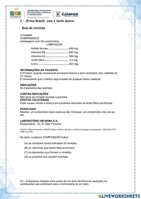 Texto Informativo 26 07 Worksheet Artofit