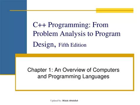 Ppt C Programming From Problem Analysis To Program Design Fifth