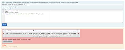 solved modify your program for calculating the height of a