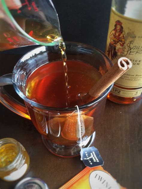 Orange Spiced Rum Hot Tea Toddy Once In A Blue Spoon