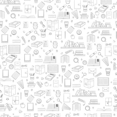 Premium Vector Books Pattern Background