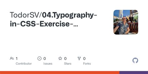 Github Todorsv04typography In Css Exercise Resources