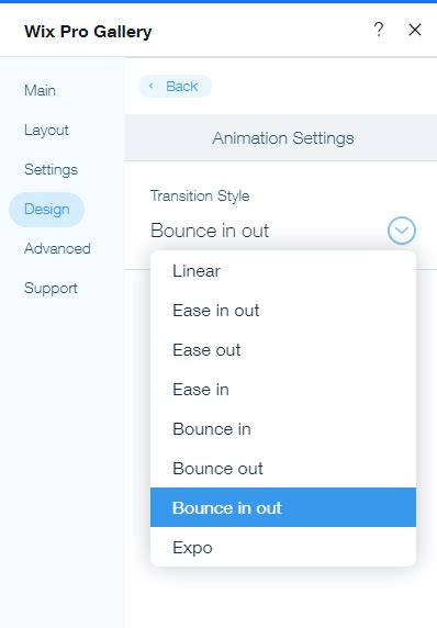 Wix Pro Gallery Adding A Scroll Animation To Your Gallery Help